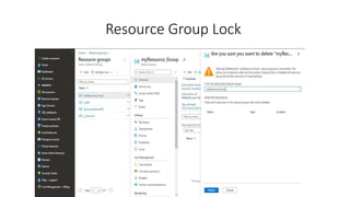 Azure resource group lock | PPT