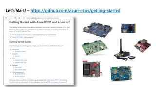 Azure RTOS 概要 - IoT ALGYAN 技術セミナー | PPTX