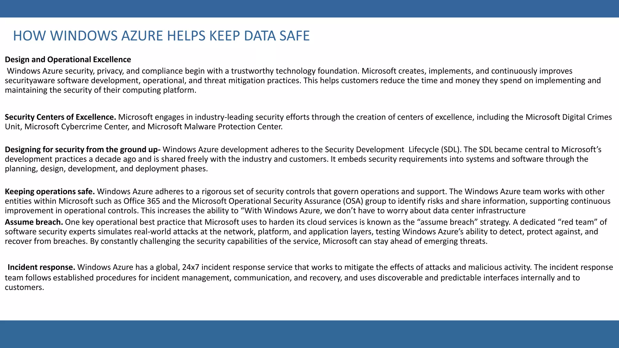 Azure security | PPTX | Computing | Technology & Computing