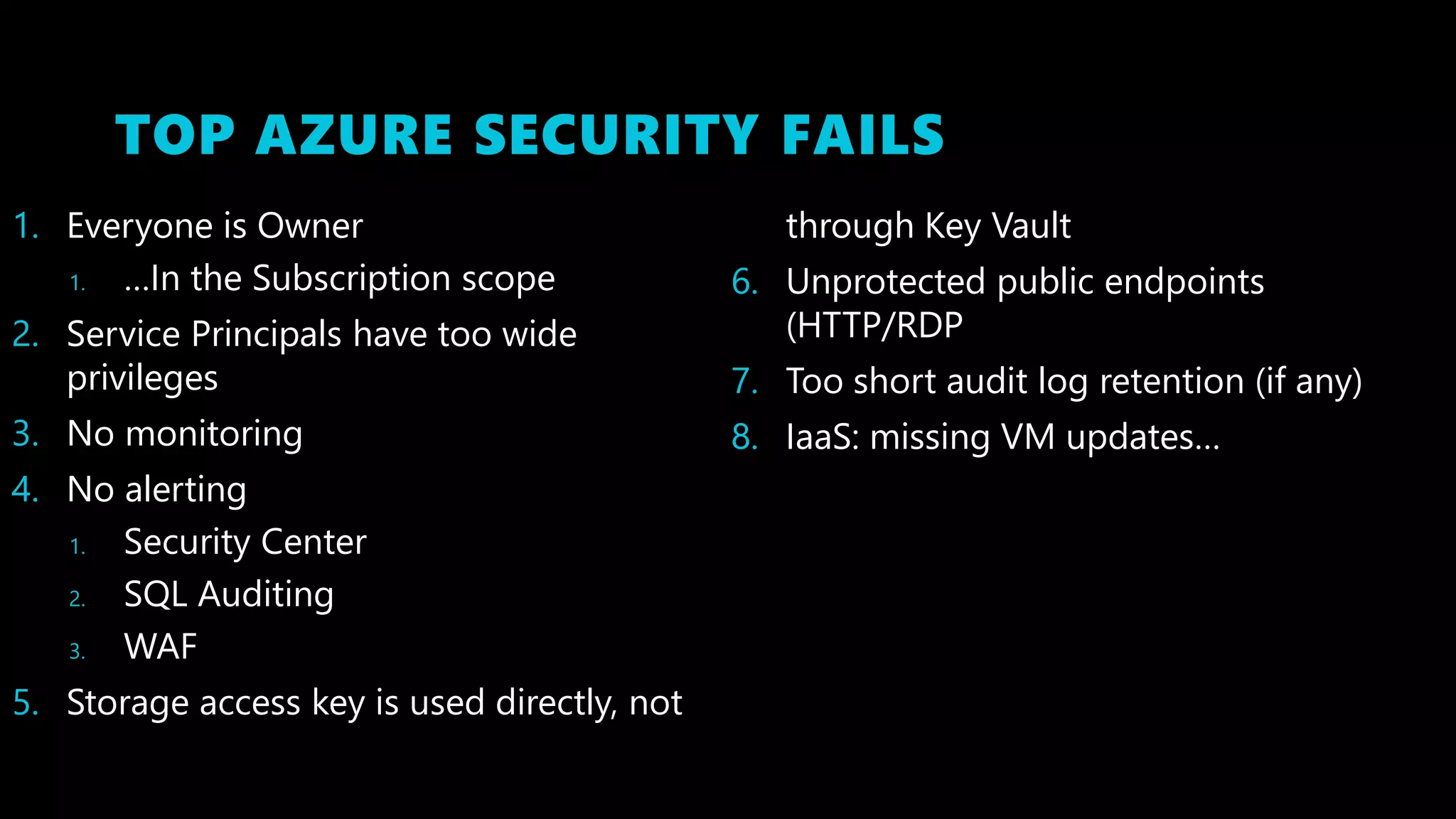 FAUG #9: Azure security architecture and stories from the trenches | PPT