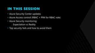 FAUG #9: Azure security architecture and stories from the trenches | PPT