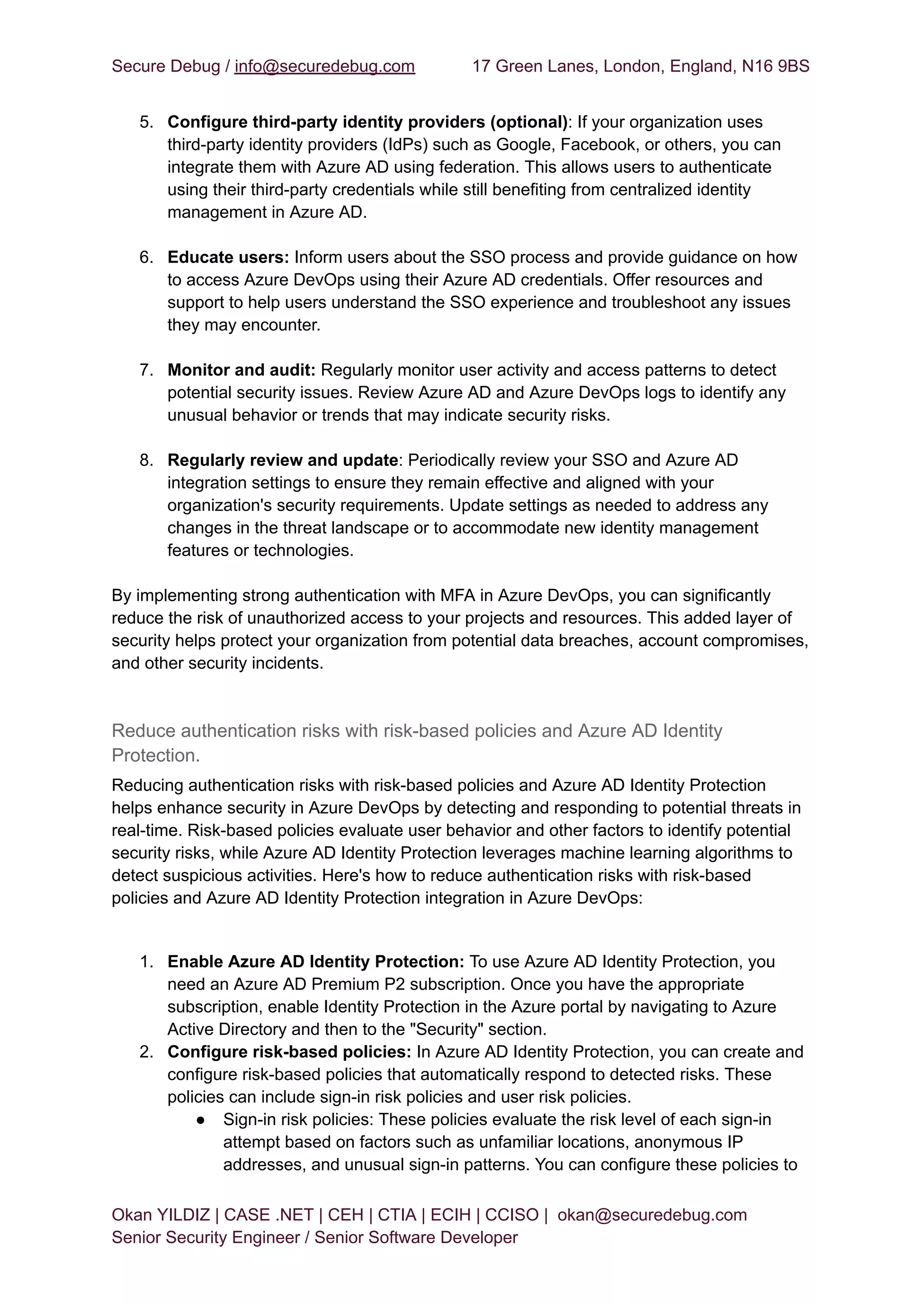 Azure Security Check List - Final.pdf | Cloud Computing | Internet