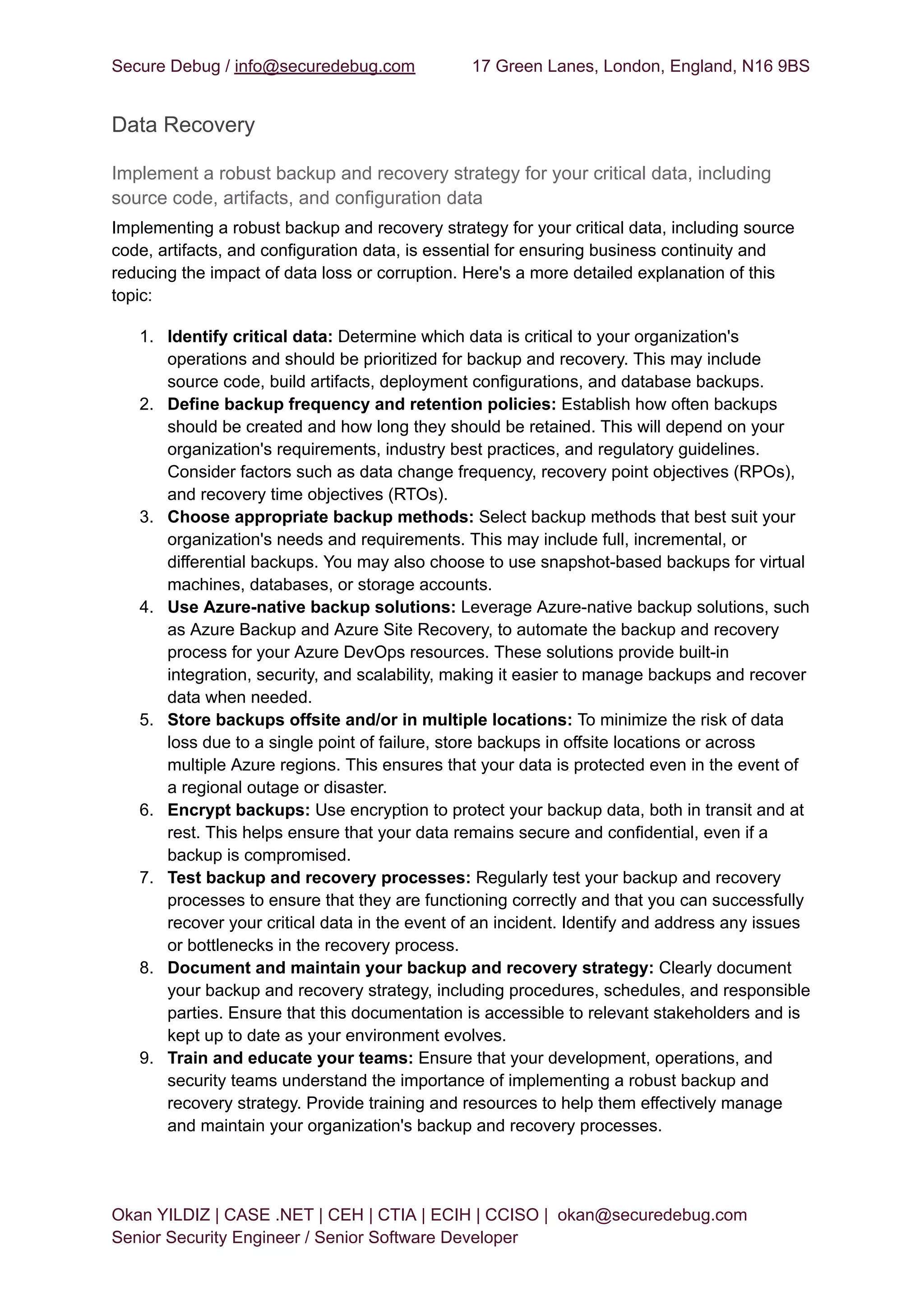 Azure Security Check List - Final.pdf | Cloud Computing | Internet