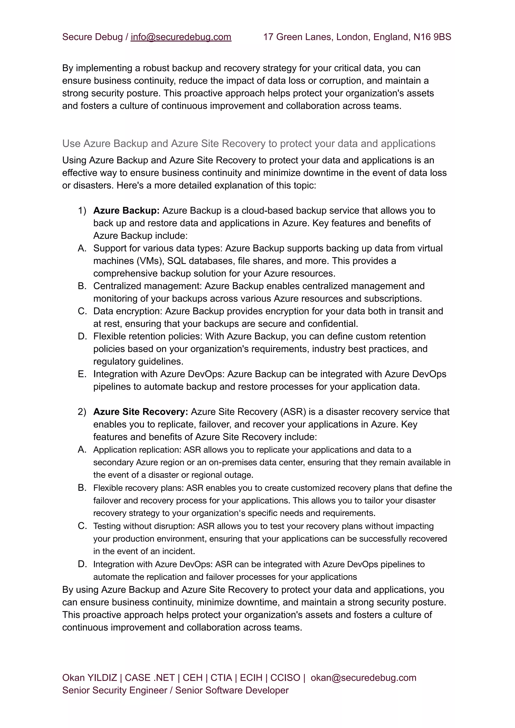 Azure Security Check List - Final.pdf | Cloud Computing | Internet