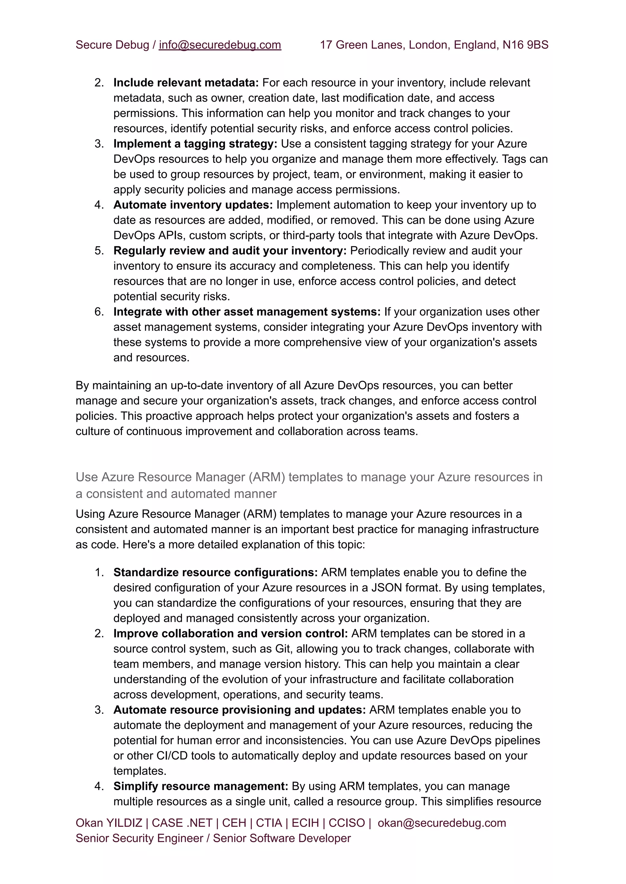 Azure Security Check List - Final.pdf | Cloud Computing | Internet