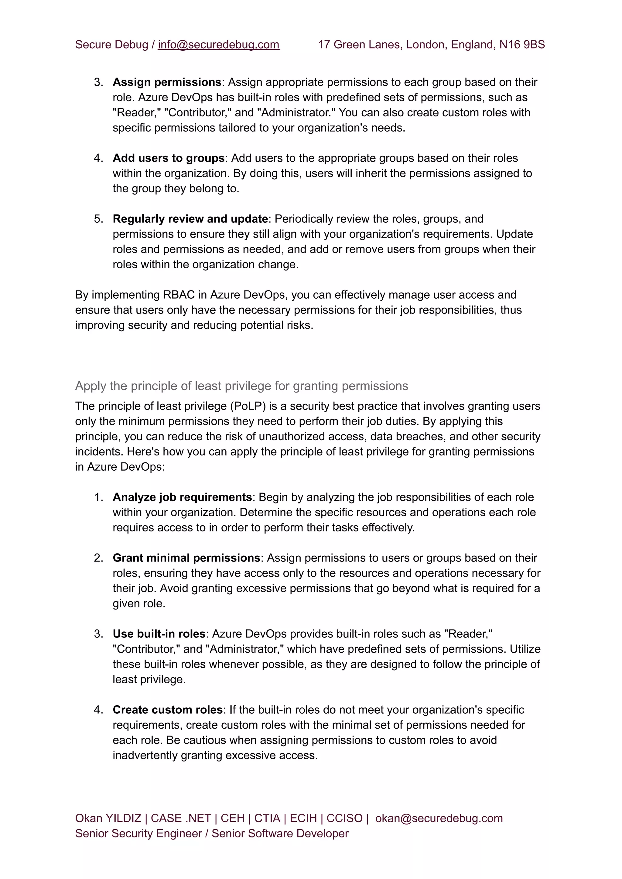 Azure Security Check List - Final.pdf | Cloud Computing | Internet