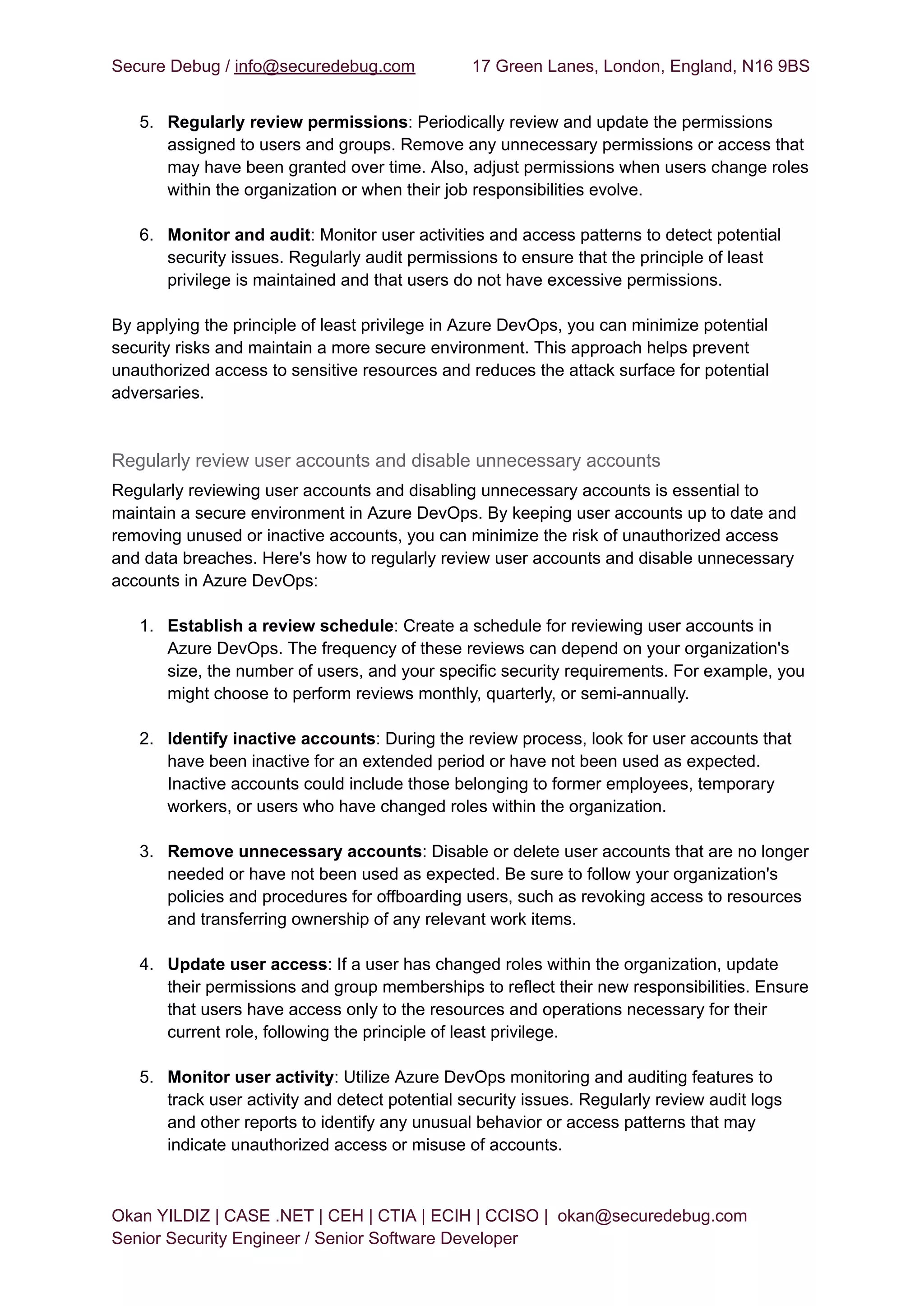 Azure Security Check List - Final.pdf | Cloud Computing | Internet