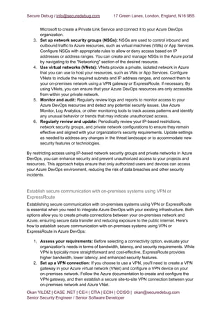 Azure Security Check List - Final.pdf | Cloud Computing | Internet