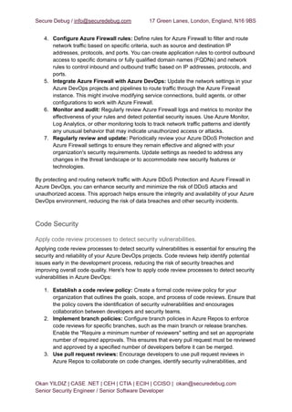 Azure Security Check List - Final.pdf | Cloud Computing | Internet