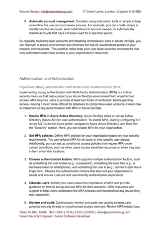 Azure Security Check List - Final.pdf | Cloud Computing | Internet