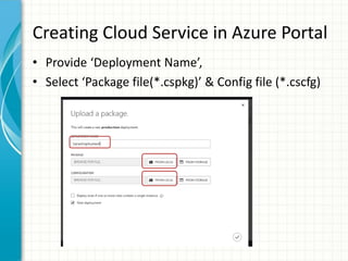 Azure series 2 creating a cloud service - web role | PPT