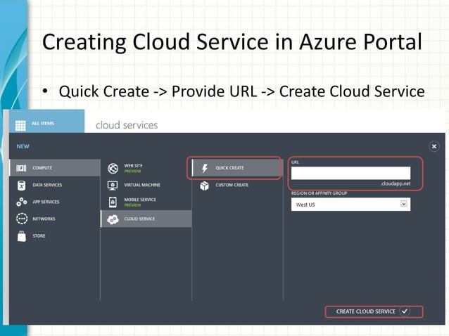 Azure series 2 creating a cloud service - web role | PPT