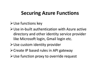 Serverless API with Azure Functions | PPT