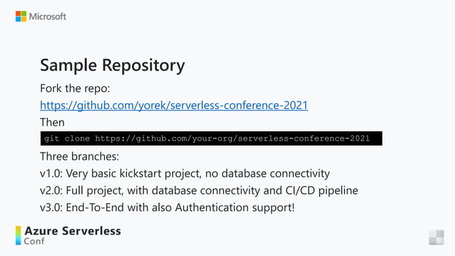 Azure serverless Full-Stack kickstart | PPT