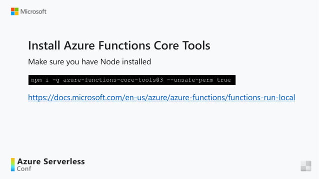 Azure serverless Full-Stack kickstart | PPT
