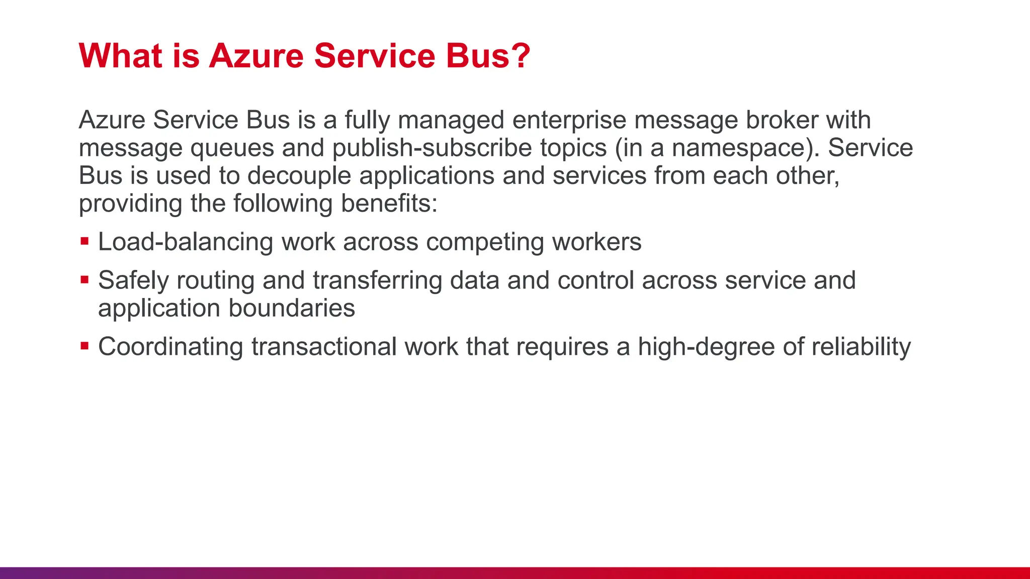 Introduction to Azure Service Bus Presentation | PPTX