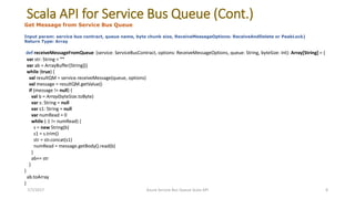 Azure Service Bus Queue API for Scala | PPTX