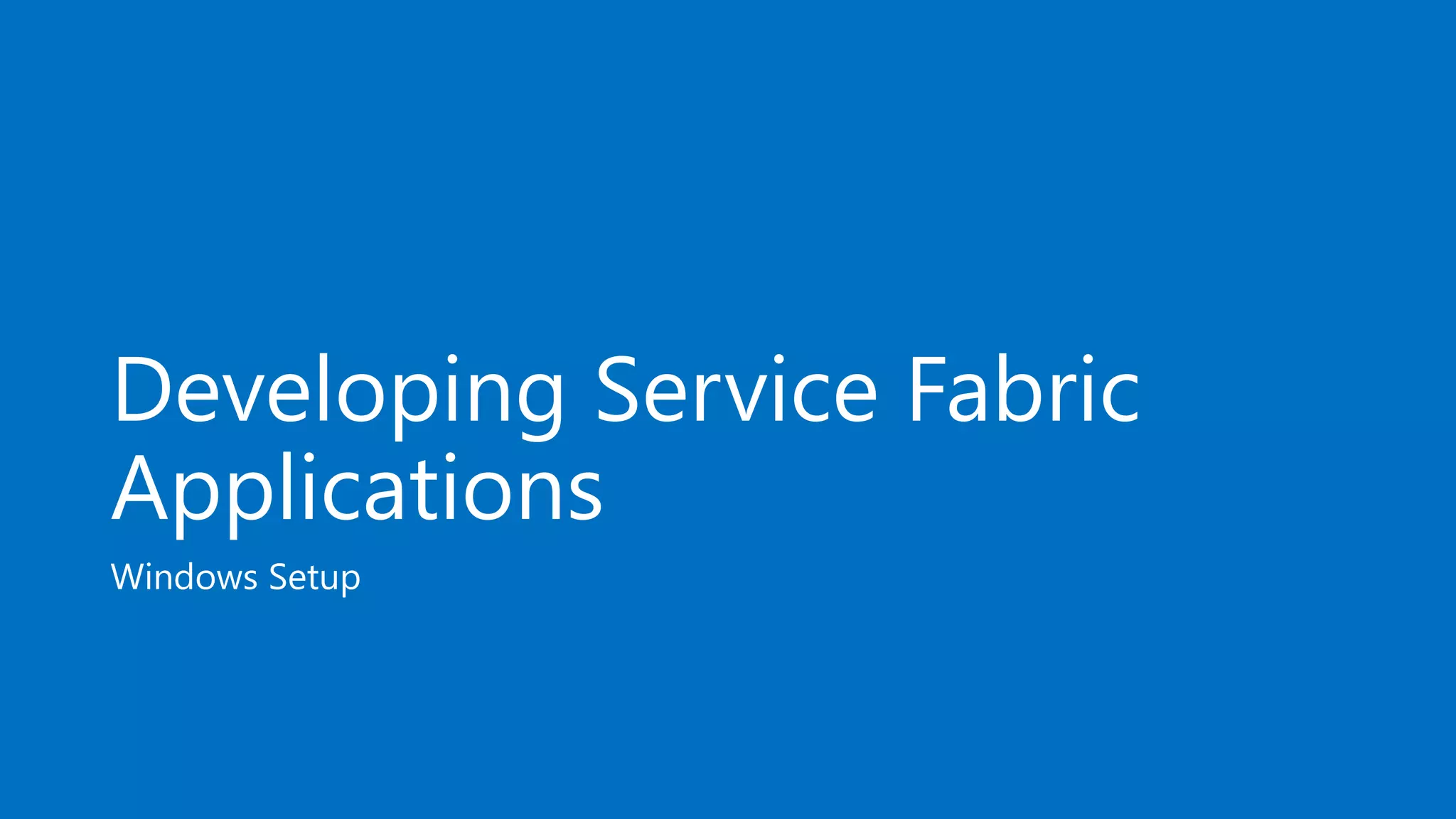 Azure Service Fabric Ppt