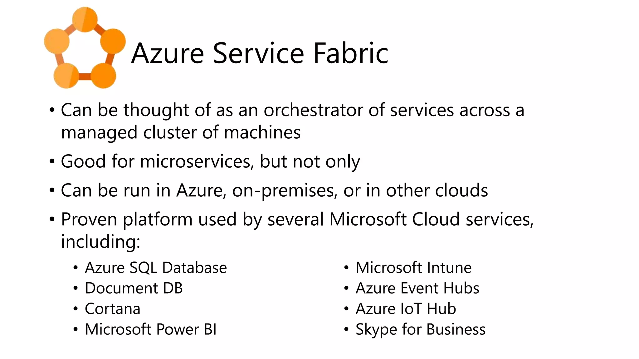 Azure service fabric | PPTX