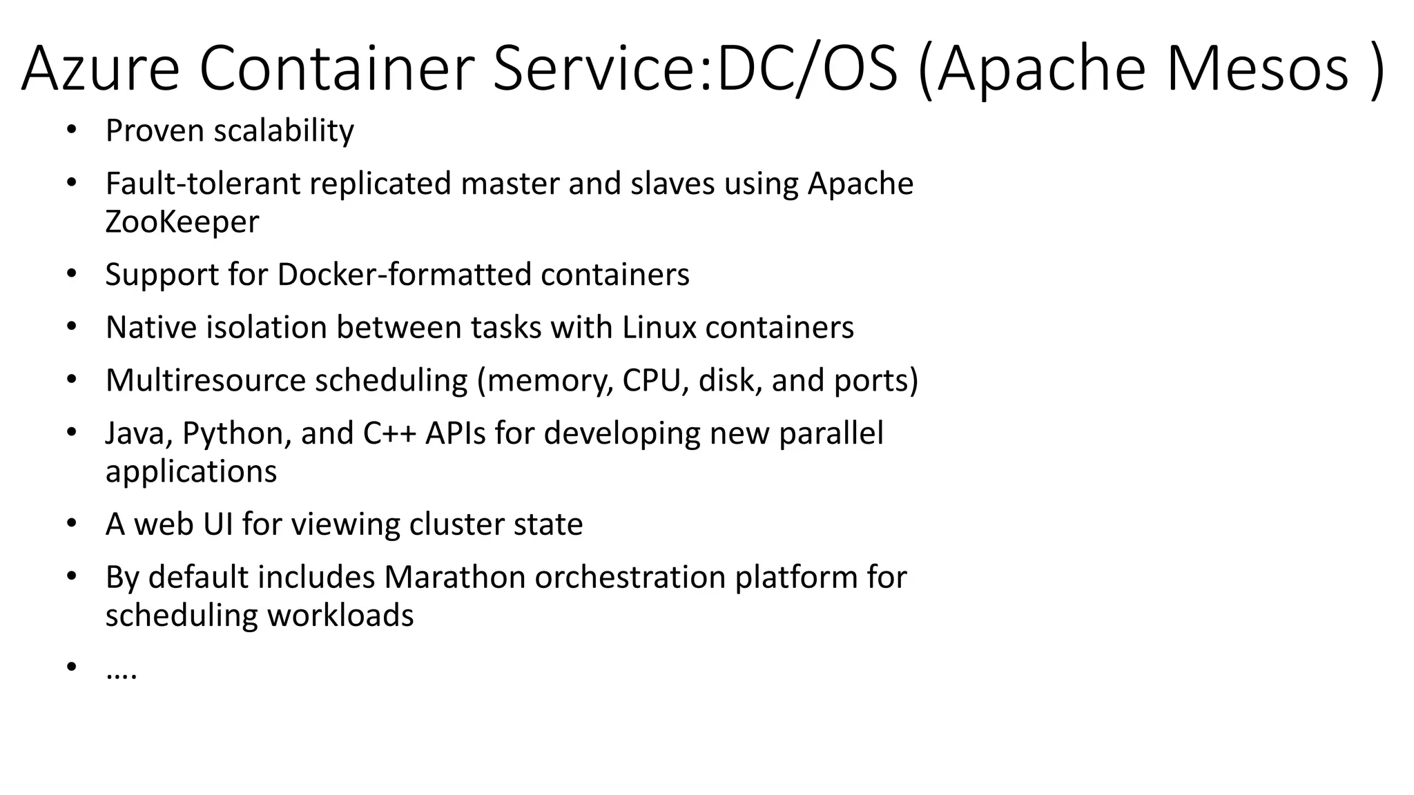 Azure: Docker Container orchestration, PaaS ( Service Farbic ) and High ...