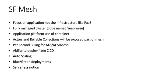 Azure Service Fabric Mesh | PPT