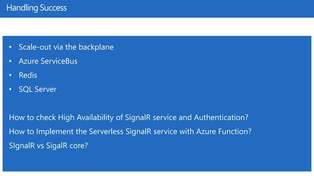 Azure signalR & Real time web application | PPT