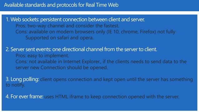 Azure signalR & Real time web application | PPT