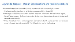 Microsoft Azure Site Recovery Overview and use cases | PPTX