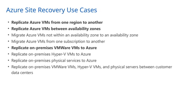 Microsoft Azure Site Recovery Overview and use cases | PPTX