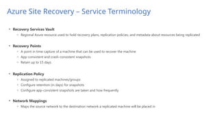 Microsoft Azure Site Recovery Overview and use cases | PPTX