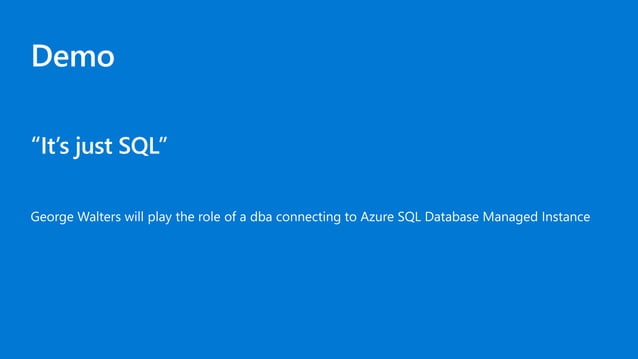 Azure SQL Database Managed Instance - technical overview | PDF