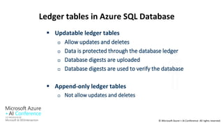 Azure SQL Ledger | PPTX