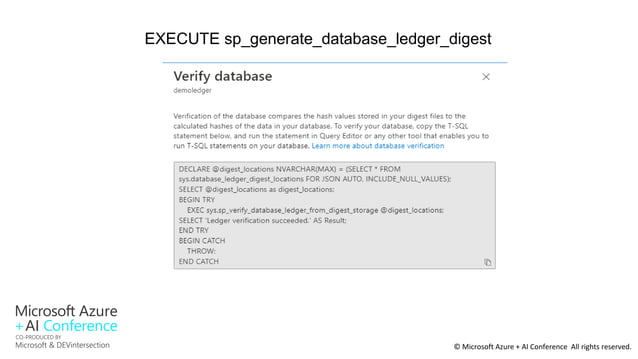 Azure SQL Ledger | PPT