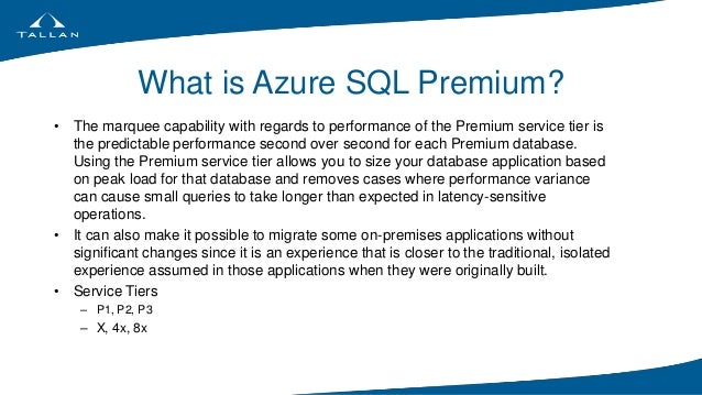 Microsoft Azure SQL Premium
