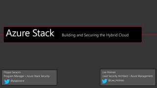 BlueHat v17 || Born Secure. How to Design A Brand New Cloud Platform ...
