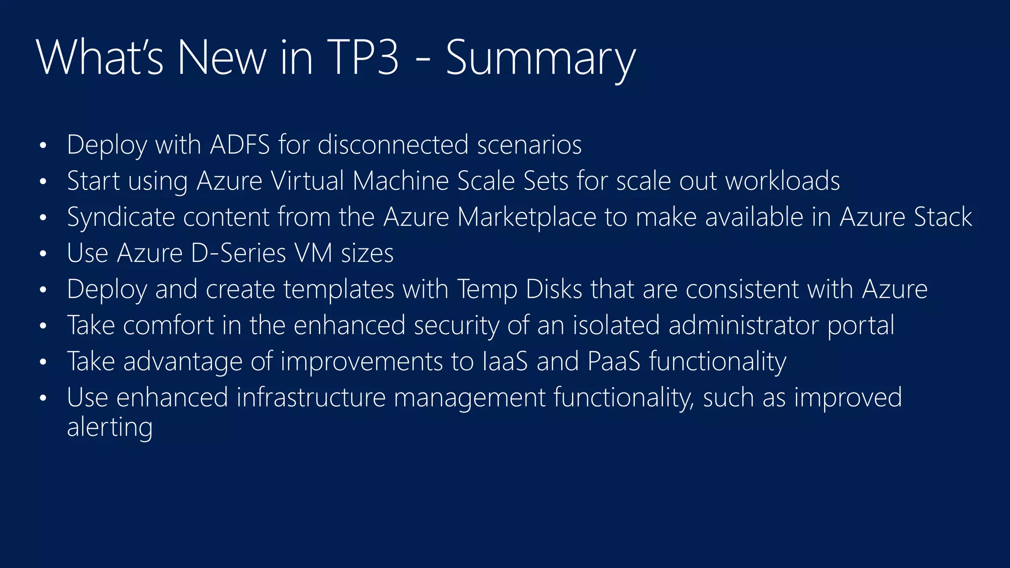 Azure Stack TP3 overview deck | PDF
