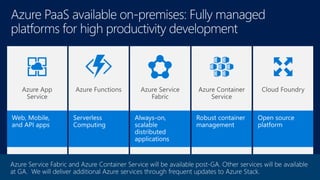 Azure Stack TP3 overview deck | PDF | Cloud Computing | Internet