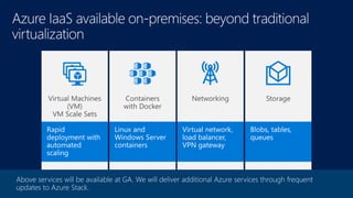Azure Stack TP3 overview deck | PDF | Cloud Computing | Internet