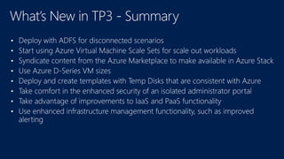 Azure Stack TP3 overview deck | PDF | Cloud Computing | Internet