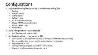 Azure staticwebapps | PPTX