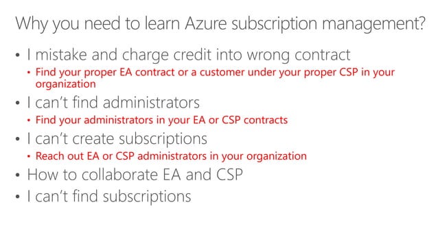 Azure subscription management with EA and CSP | PPTX | Cloud Computing ...