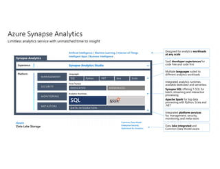 Azure Synapse Overview for data analytics | PDF