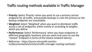 Understand Azure Traffic Manager | PPTX