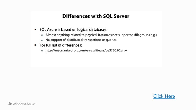 Azure SQL, Blobs and ATS | PPTX