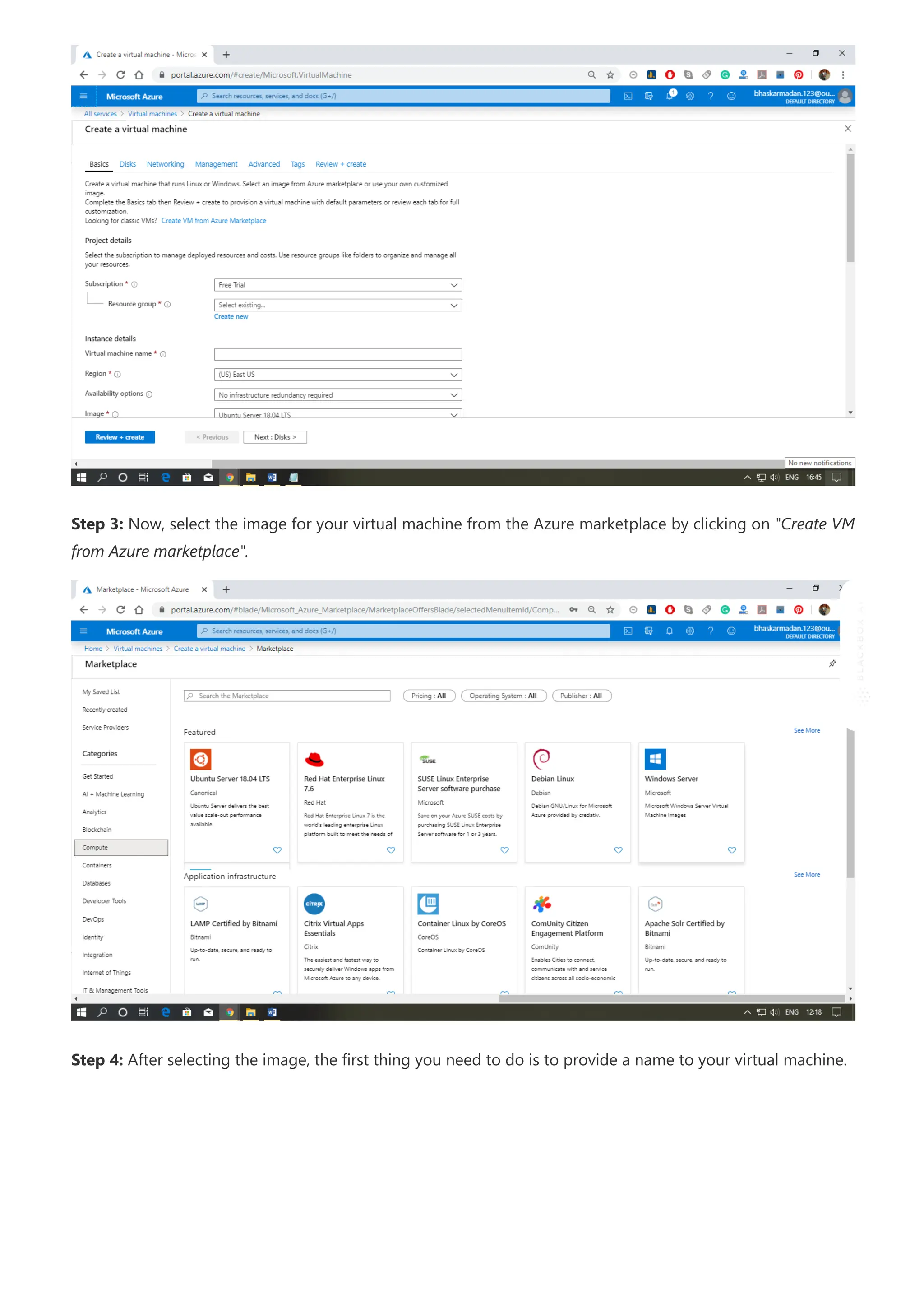 Azure Virtual Machines cloud computing in btech cse | PDF
