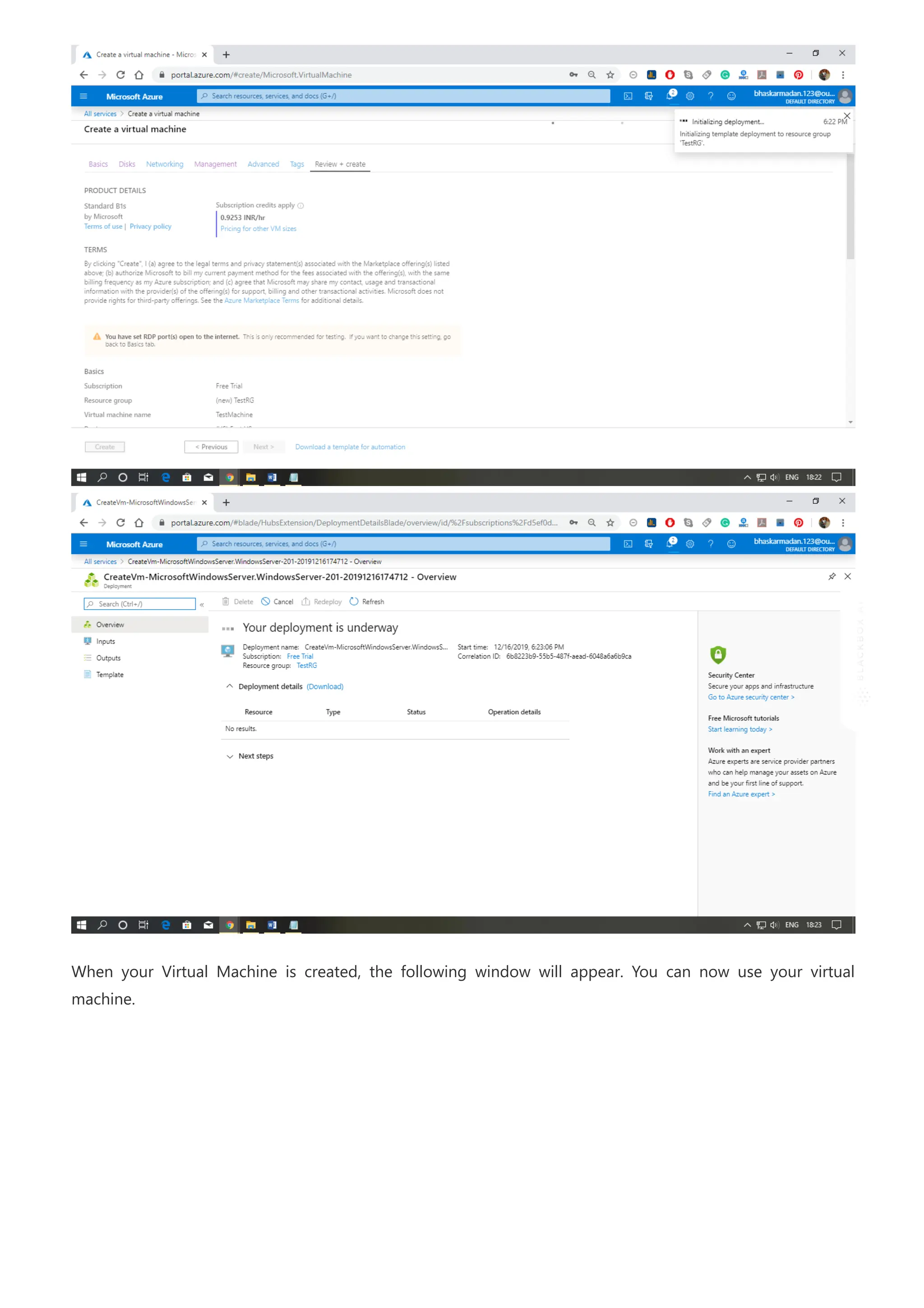 Azure Virtual Machines cloud computing in btech cse | PDF