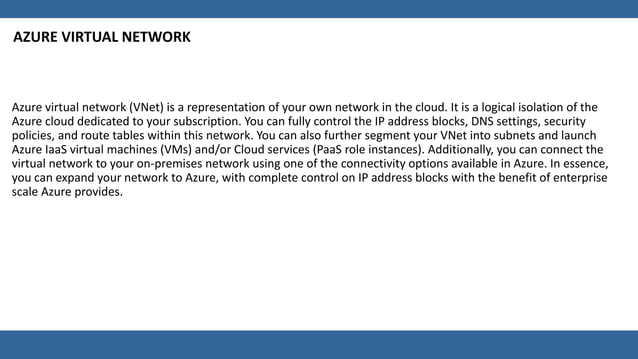 Azure virtual network | PPTX