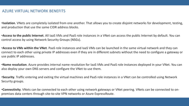 Azure virtual network | PPTX