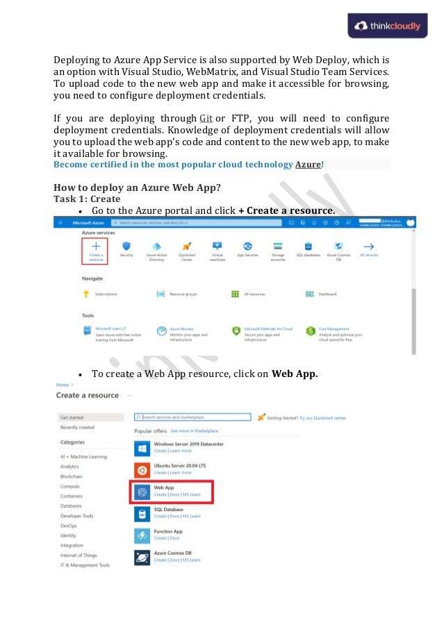 Azure Web Apps: What it is and how to get started | PDF | Free Download