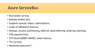 Cloud Messaging with NServiceBus and Microsoft Azure | PPT